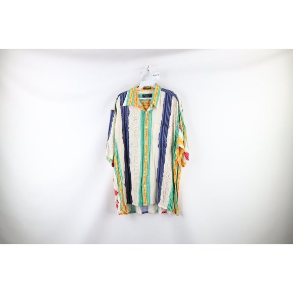 Vintage | Shirts | Vintage 7s Streetwear Mens Large Rainbow Striped ...